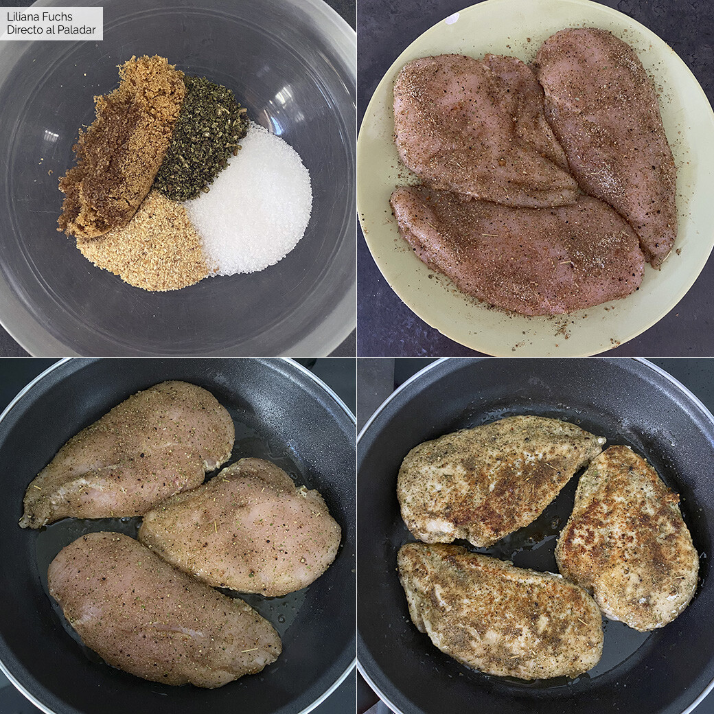 Pechugas de pollo en salmuera seca. Receta de cocina fácil, sencilla y ...