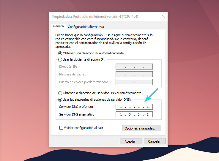 Cómo cambiar los DNS en Windows 10