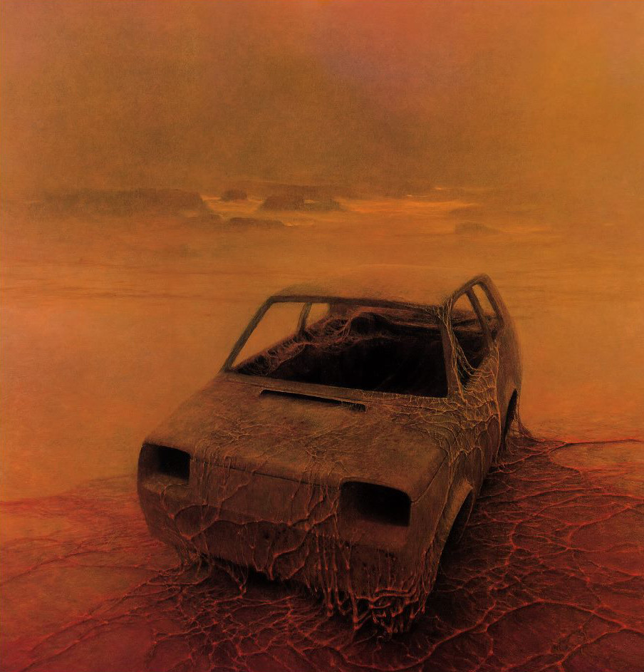 El tétrico universo pictórico de Zdzisław Beksiński, los cuadros que ...