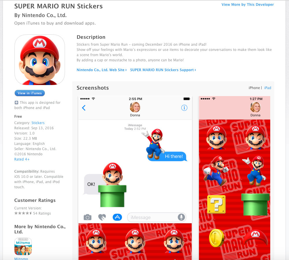 Si ya actualizaste a iOS 10 ya puedes descargar los Stickers de Super ...