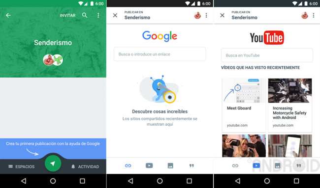 Google Spaces para Android, toda la información