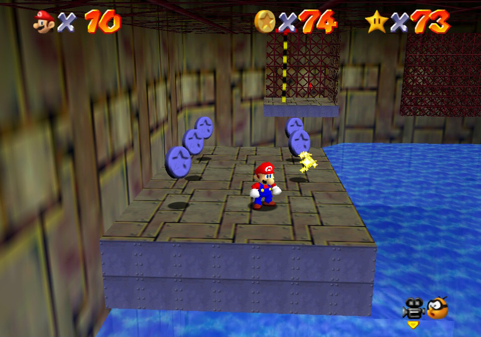Super Mario 64: how to get Dire's 100 coin star, Dire Docks - Padeye