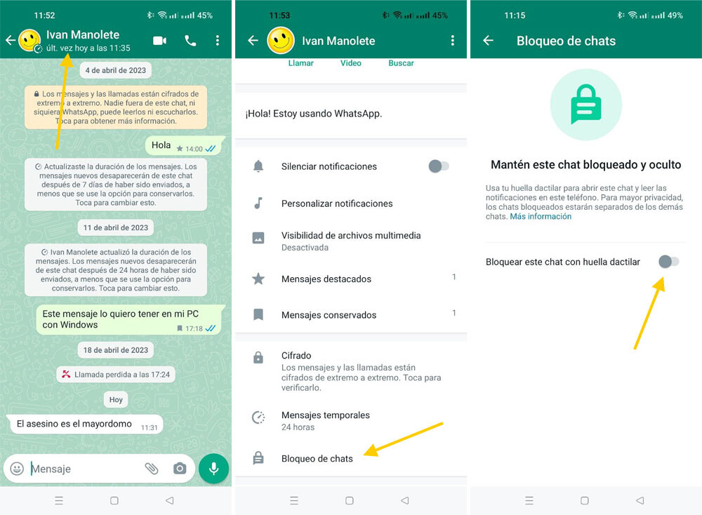 Cómo proteger un chat de WhatsApp con contraseña con el nuevo 'Bloqueo de chat'
