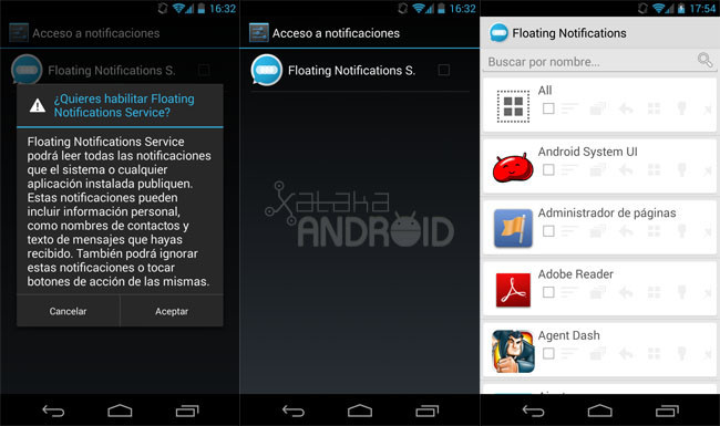 Floating Notifications mejora la interfaz y añade soporte a Android 4.3