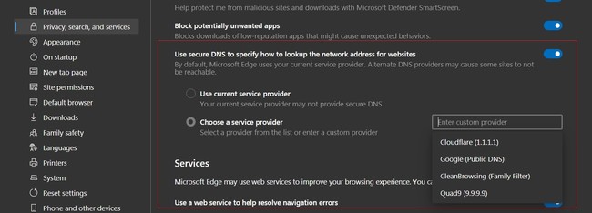 Microsoft Edge ya permite configurar servicios de DNS seguro en su ...
