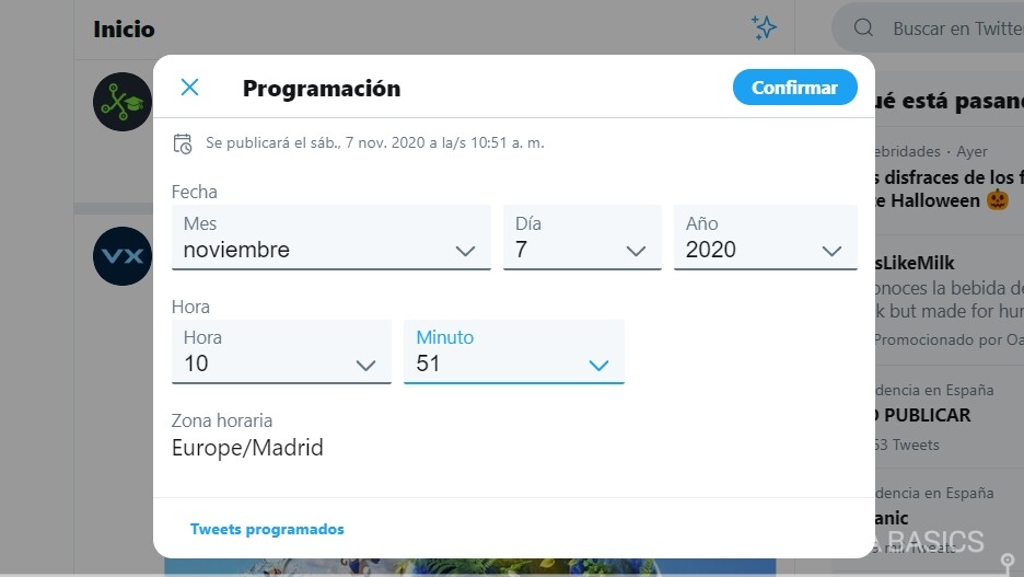 Cómo programar tweets desde la web de Twitter sin instalar nada