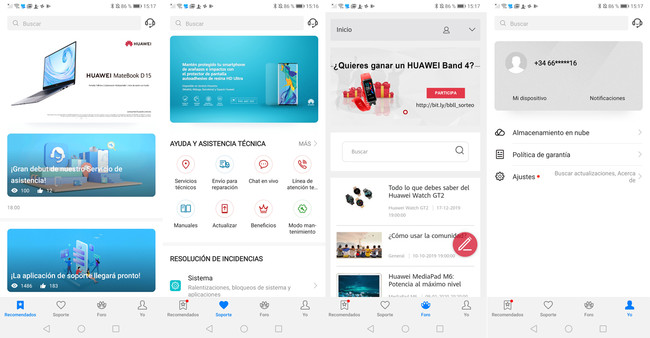 Así es la nueva app 'Soporte' de Huawei que sustituye a 'HiCare'