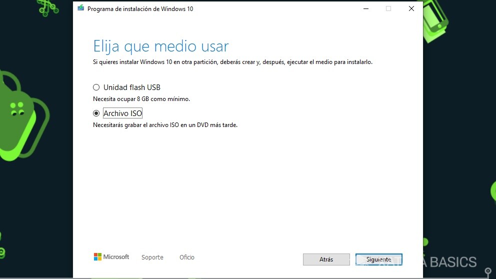 Cómo descargar un archivo ISO de Windows 10
