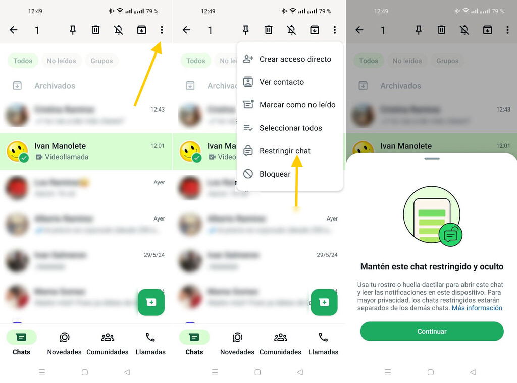 Qué es restringir chats de WhatsApp, para qué sirve y cómo se usa