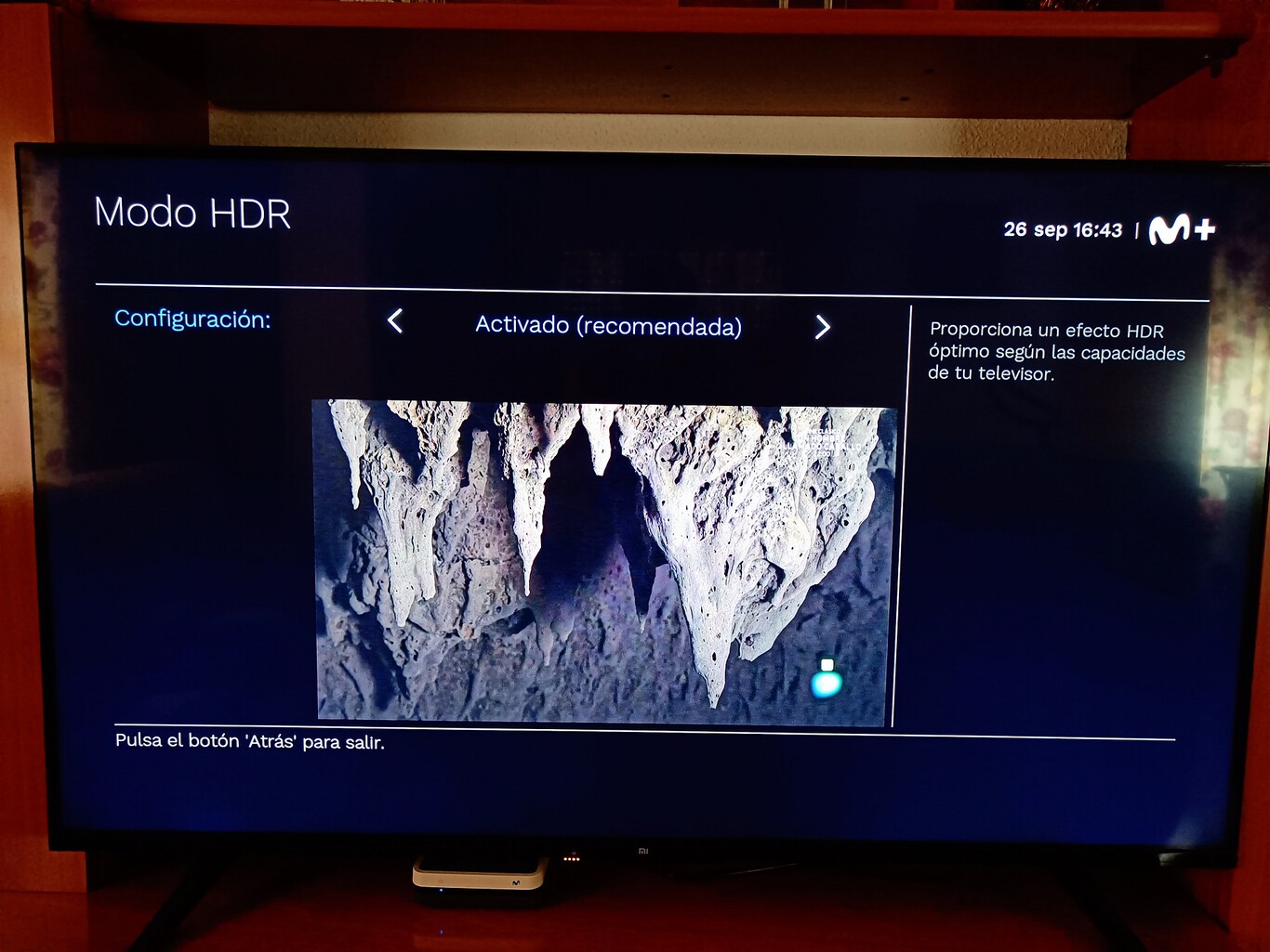 Con los ajustes por defecto del deco UHD de Movistar+ se ve peor casi ...