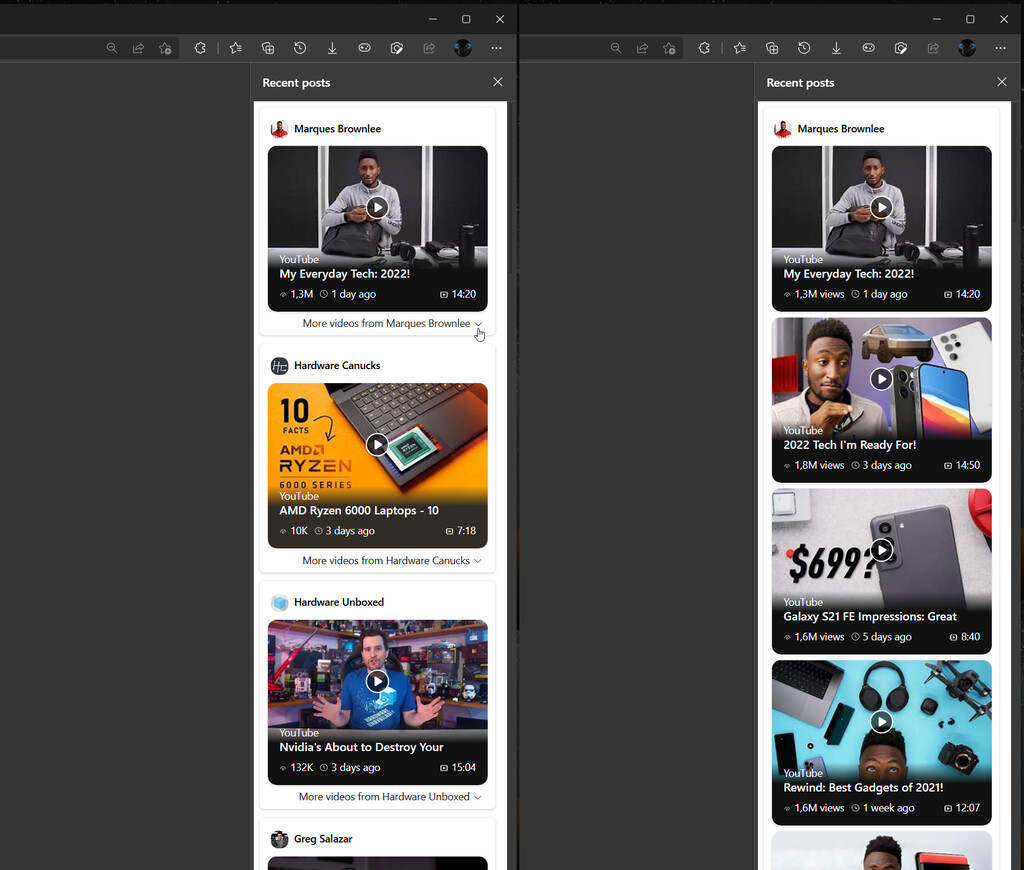 Microsoft Edge te dejará seguir canales de YouTube y tener un feed de ...