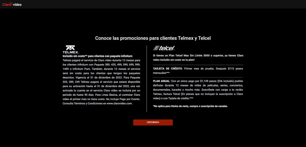 Cómo activar la suscripción a Claro Video gratis si eres usuario de ...