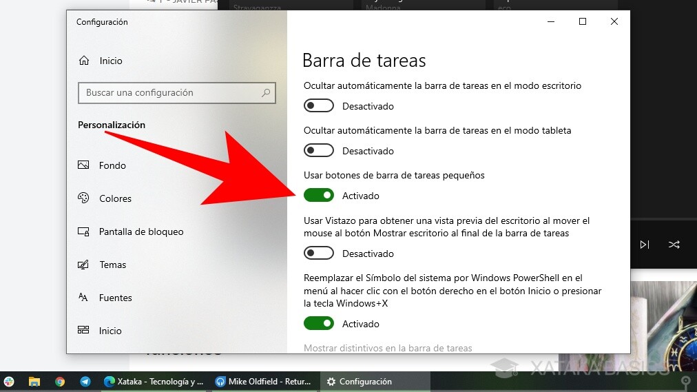 Iconos de la barra de tareas de Windows 10: cómo cambiar la manera en la que se ven