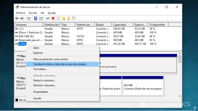 Cómo cambiar la letra asignada de tus discos duros o unidades externas