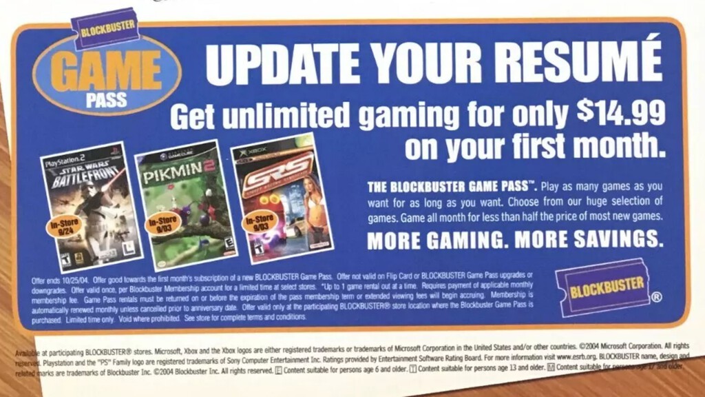 La historia del Game Pass de Blockbuster: el revolucionario servicio de ...