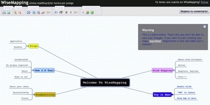 WiseMapping, creando mapas mentales