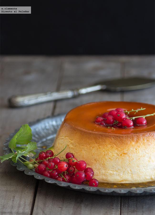 Flan de queso. Receta de cocina fácil, sencilla y deliciosa.