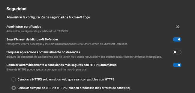Cómo configurar Edge para que use, siempre que sea posible, el protocolo HTTPS y tener una ...