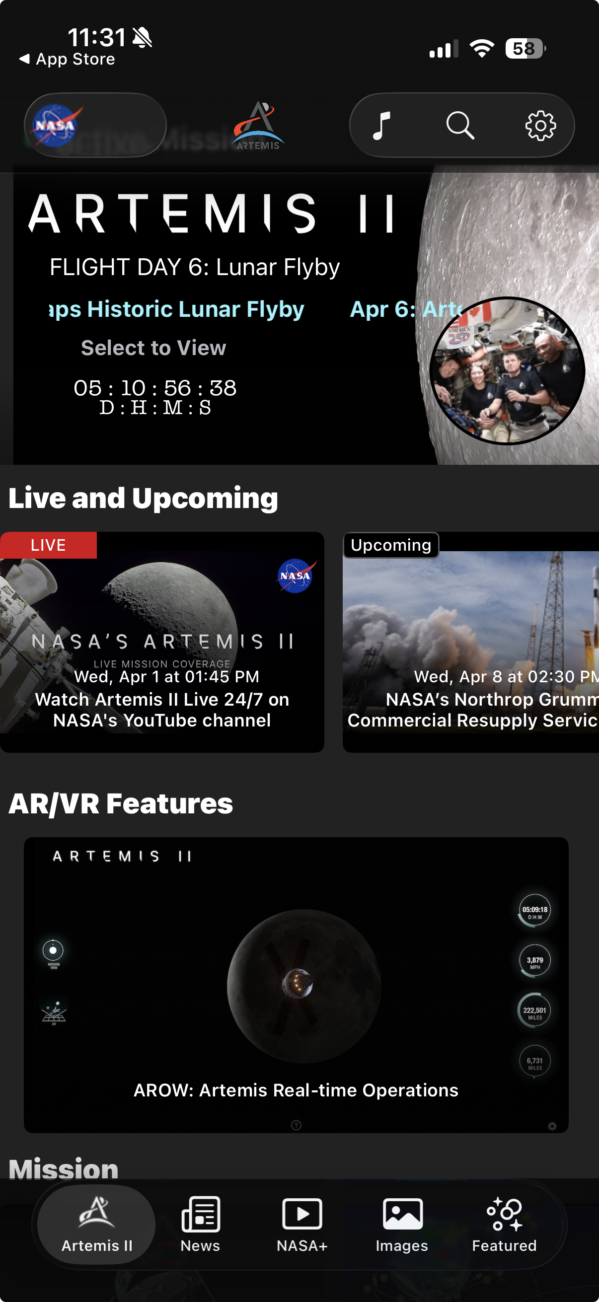 Seguir a Artemis II en tiempo real: cómo usar la web y app de la NASA ...