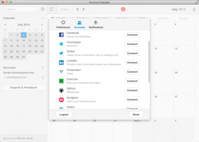 Sunrise Calendar, el exitoso calendario para iOS ahora disponible en Mac