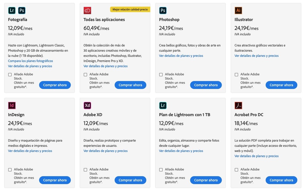 A pesar de tener rivales mucho más baratos, las suscripciones de Adobe ...