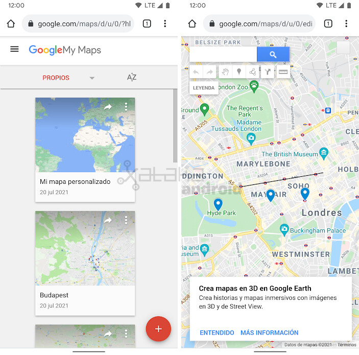 Google My Maps para Android echará el cierre en octubre: habrá que usar ...