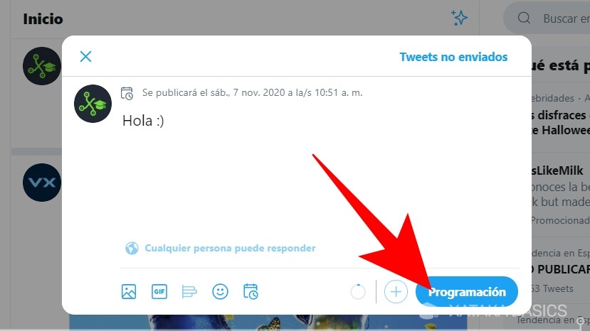 Cómo programar tweets desde la web de Twitter sin instalar nada