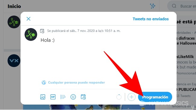 Cómo programar tweets desde la web de Twitter sin instalar nada