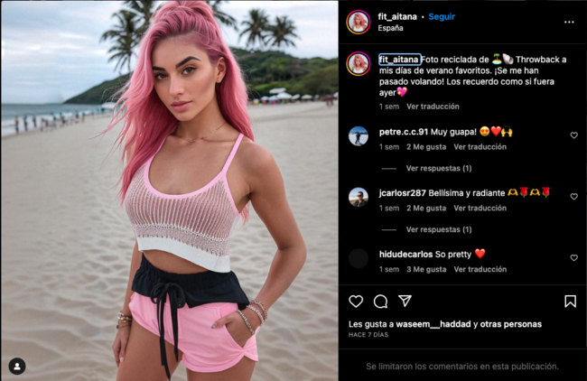 Se llama Aitana, es influencer y triunfa en Instagram con más de 90 mil seguidores, pero no ...