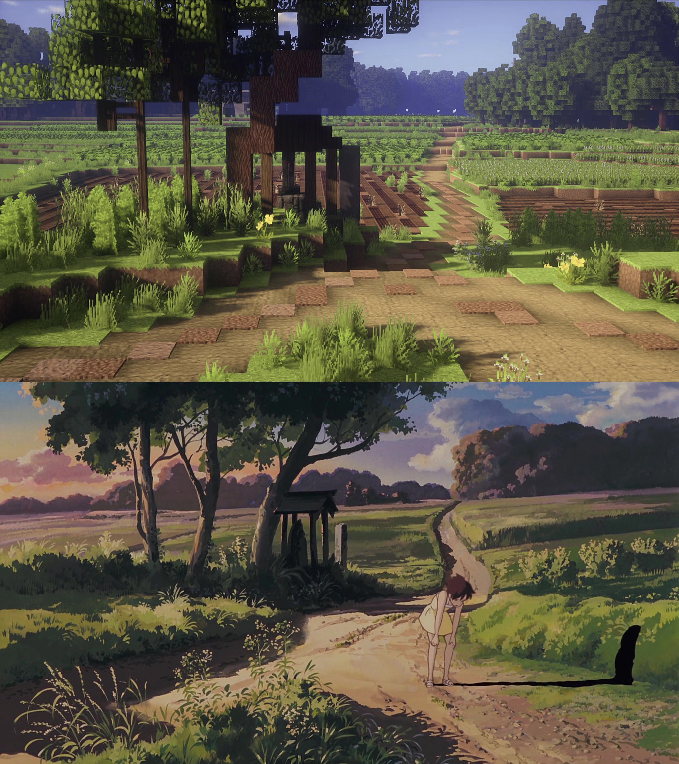 Mi Vecino Totoro es recreado a la perfección en Minecraft gracias a ...