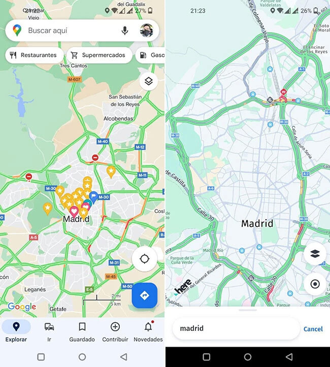 Google Maps vs Here WeGo, comparativa a fondo: ¿qué aplicación de mapas es mejor?