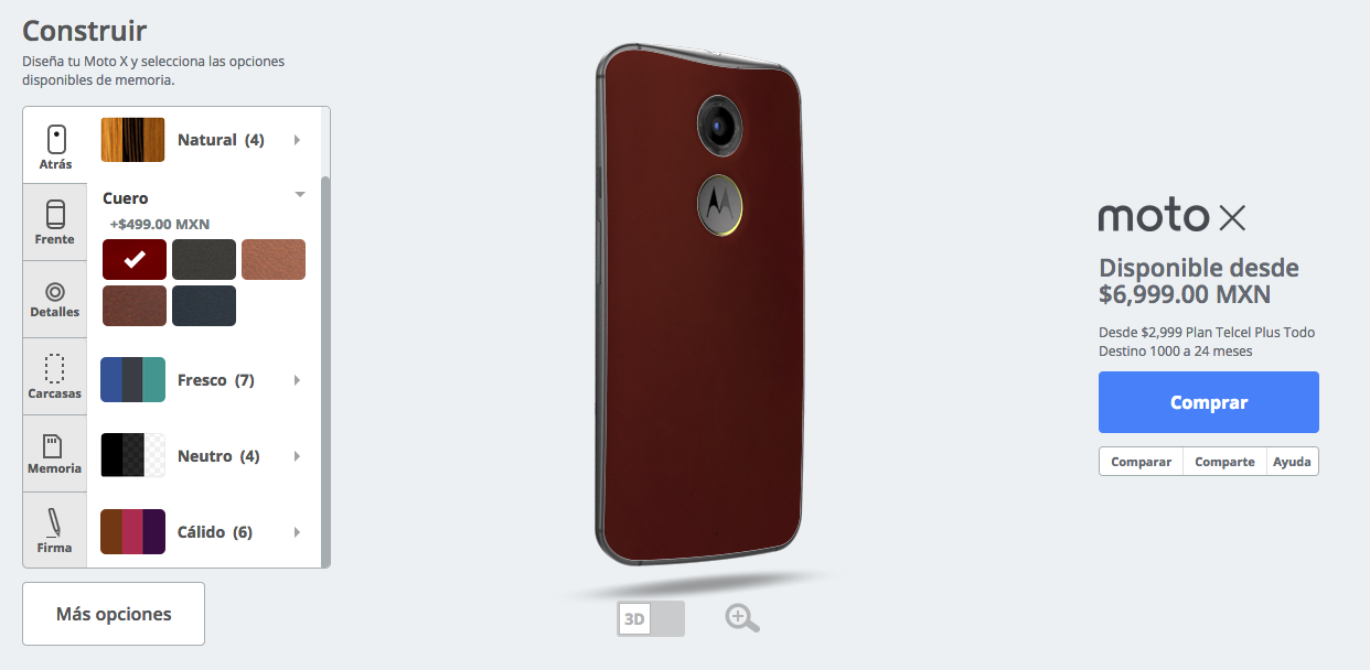 Moto X 2014 ya está disponible en cuero color rojo