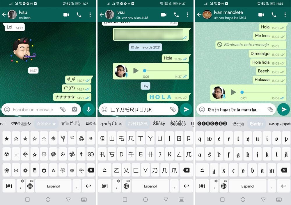 Cómo cambiar el tipo de letra en WhatsApp con una tipografía que otros ...