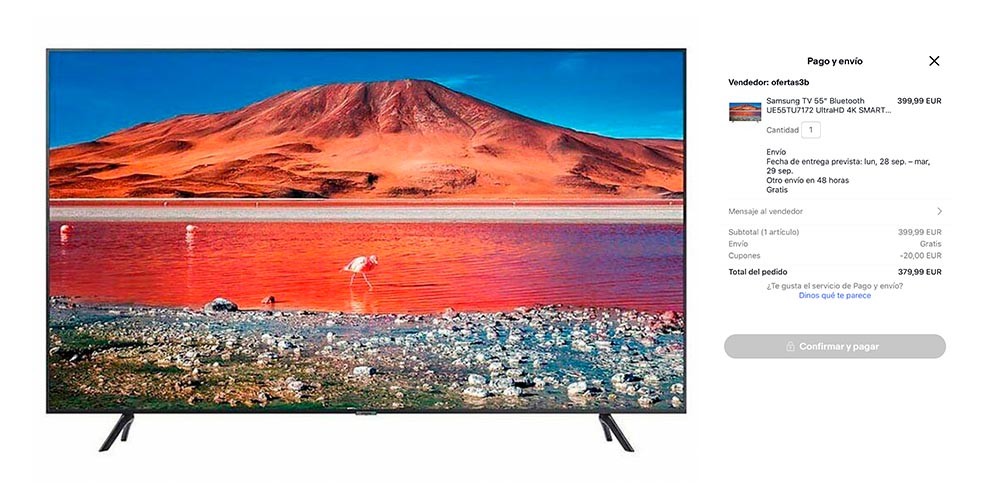 Ahora en eBay, tienes una smart TV de 55 pulgadas como la Samsung ...