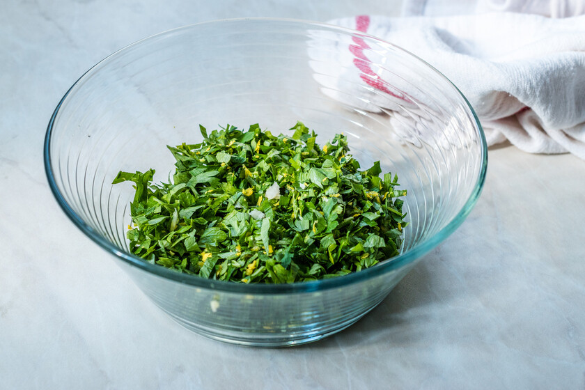 Salsa gremolata o gremolada. Receta de cocina fácil, sencilla y deliciosa