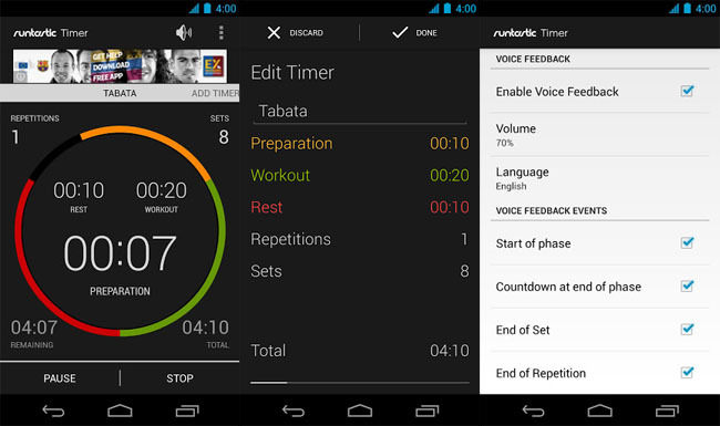 Runtastic Timer para Android, un perfecto temporizador para tus ...