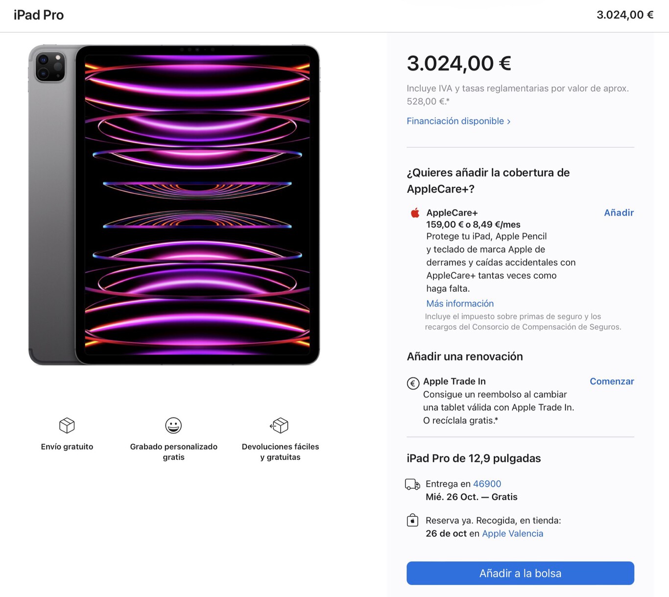 El primer iPad de más de 3.000 euros ya está aquí