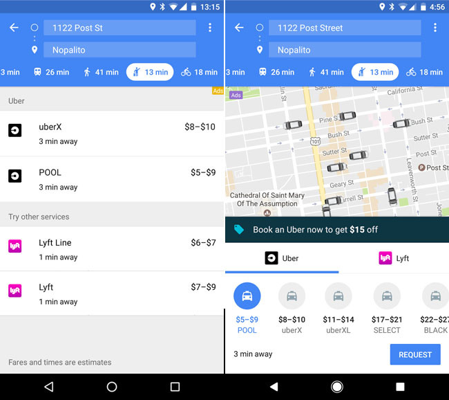 Google Maps te deja pedir un Uber de principio a fin directamente desde ...