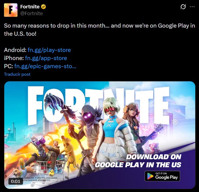 Fortnite ganó la batalla contra Google: el juego está disponible en ...