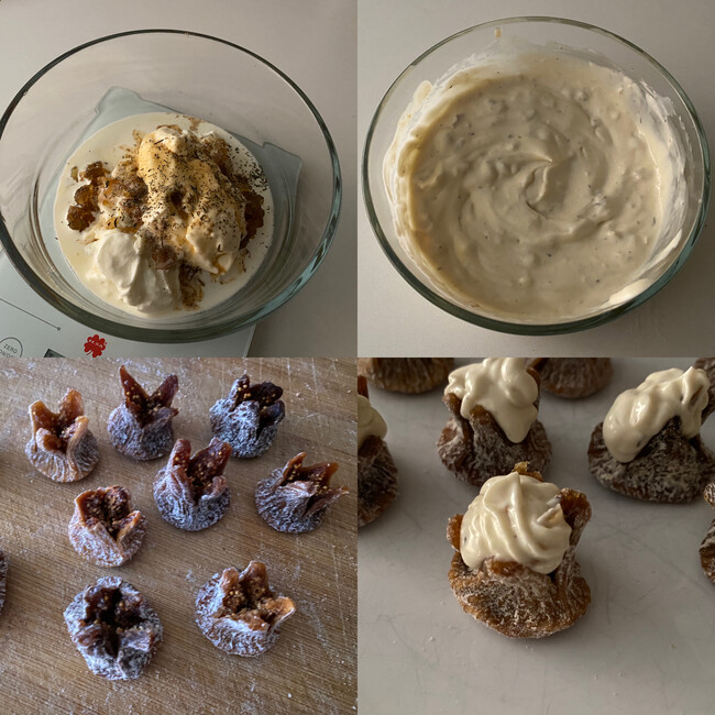 Higos rellenos de crema de cebolla caramelizada, receta de cocina fácil ...