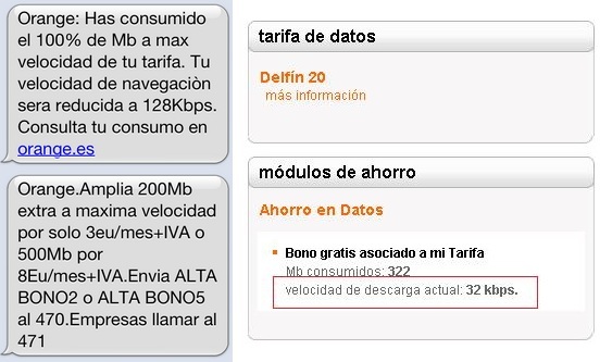 La doble bajada de velocidad en internet móvil de Orange se agudiza ...