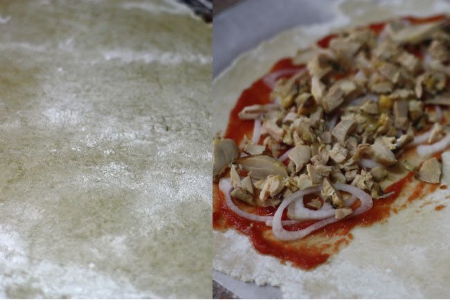 Receta de calzone de pollo asado