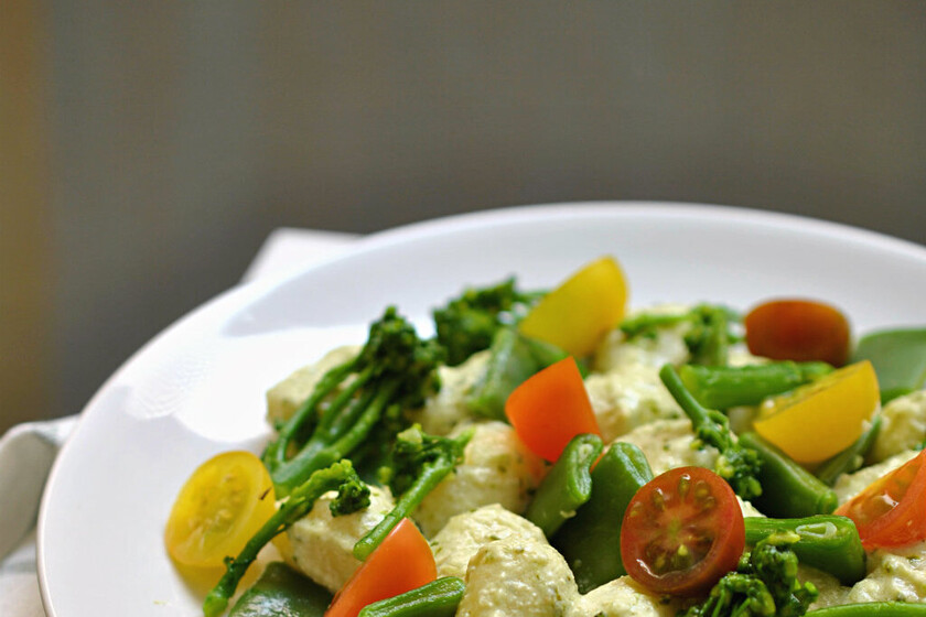 Gnocchi o ñoqui verde. Receta de cocina fácil, sencilla y deliciosa