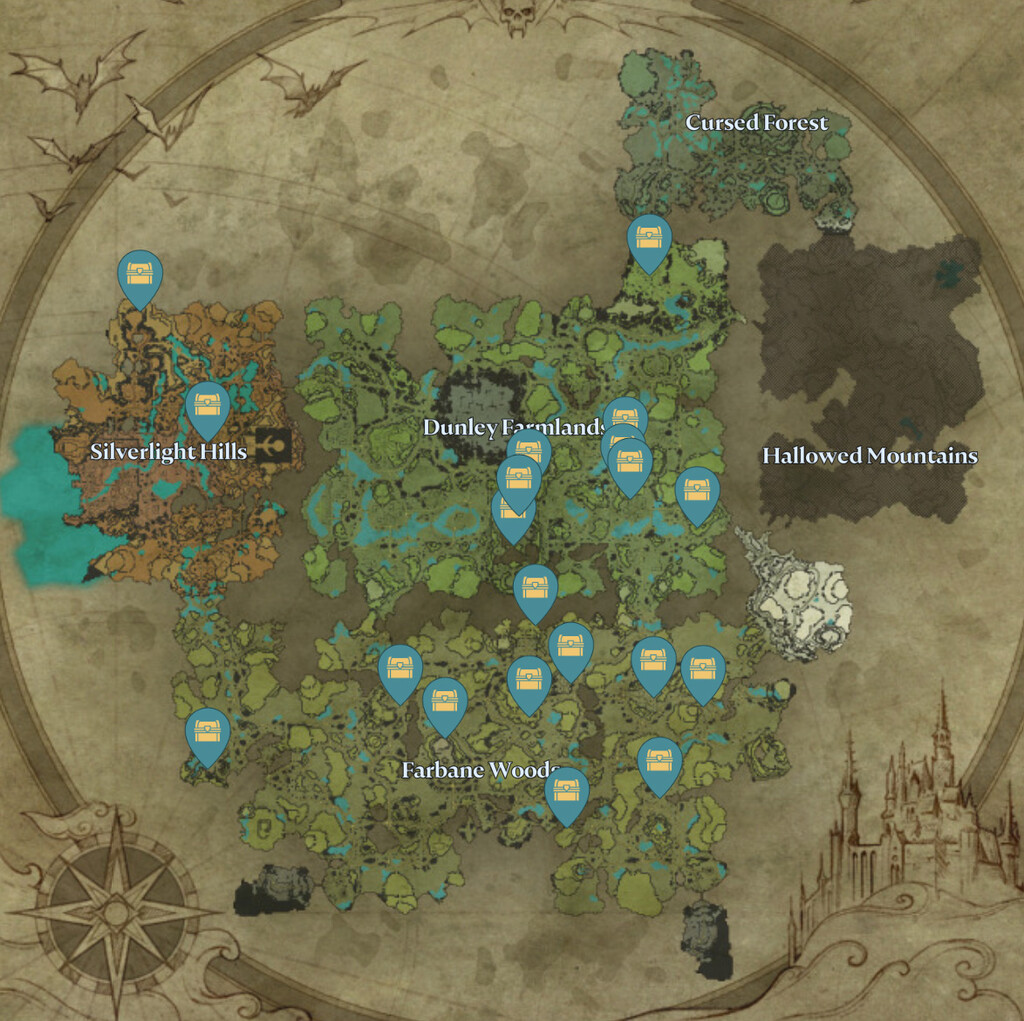 V Rising: dónde encontrar todos los cofres de oro en el mapa