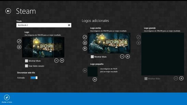 Ancla juegos de Steam al Inicio de Windows 8 con Steam Tile y Pin More‏