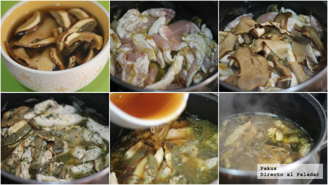 Guisado de pollo con hongos, la mejor receta de pollo en salsa