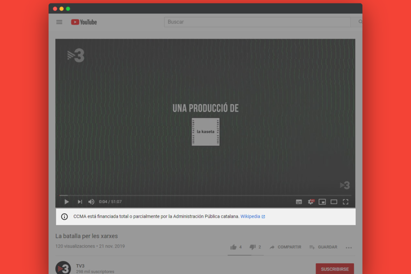 YouTube empieza a mostrar avisos bajo los vídeos de medios que son ...