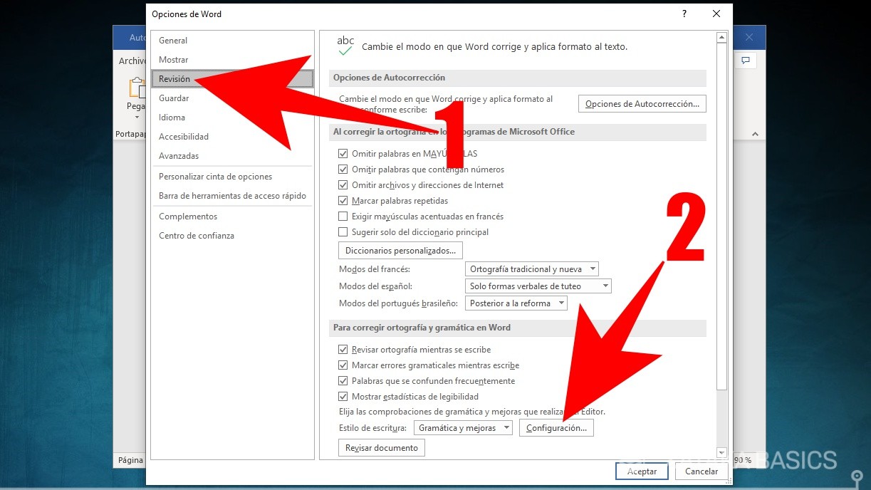 Cómo configurar las correcciones gramaticales de Word y Office