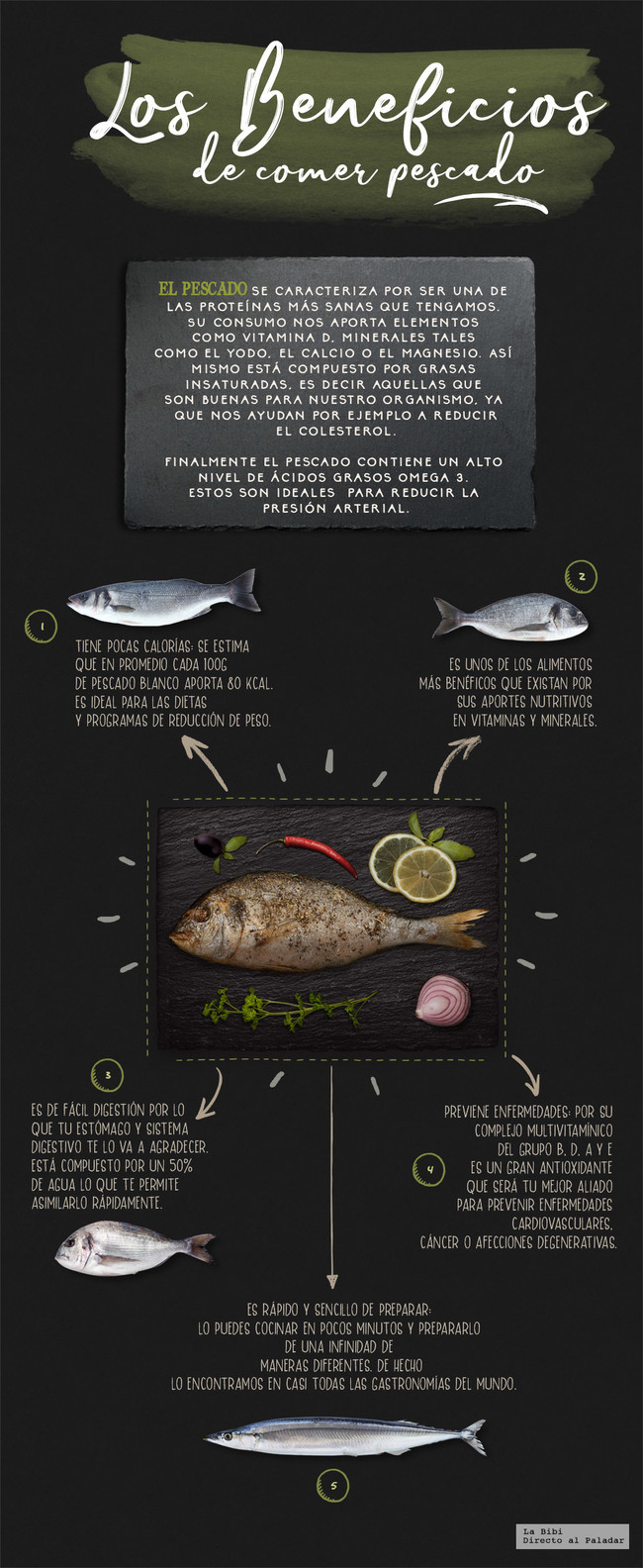 Los beneficios de comer pescado. Infografia