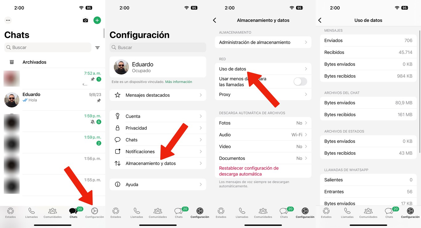 Cómo saber cuántos mensajes has enviado y recibido en WhatsApp, y ...